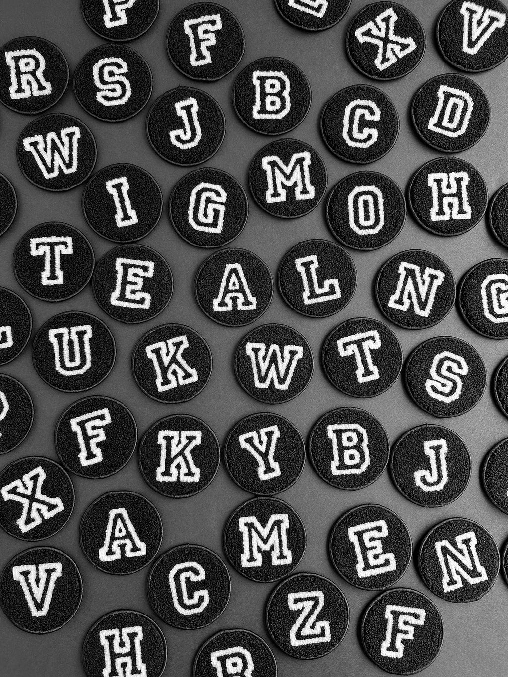 Initial Letter Velcro Patches | A-Z | Woolf With Me® by Lindsay Woolf