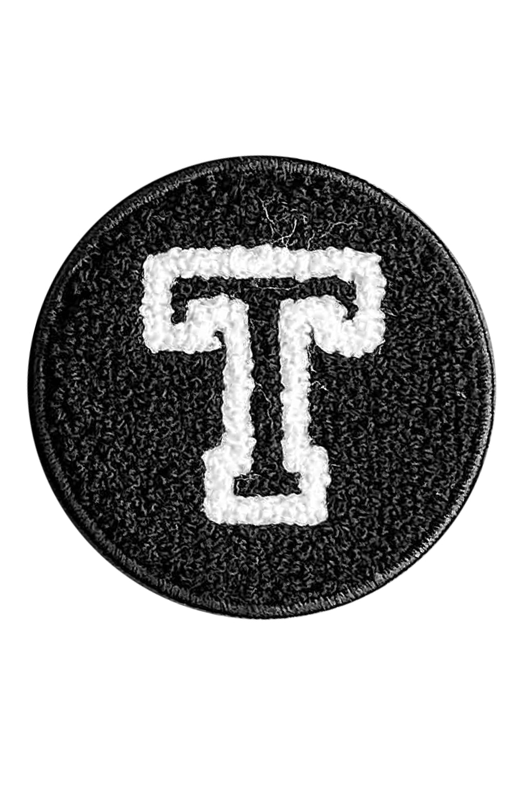 Letter T Velcro Patch | Embroidery : Woolf With Me® Manhattan Beach, Ca