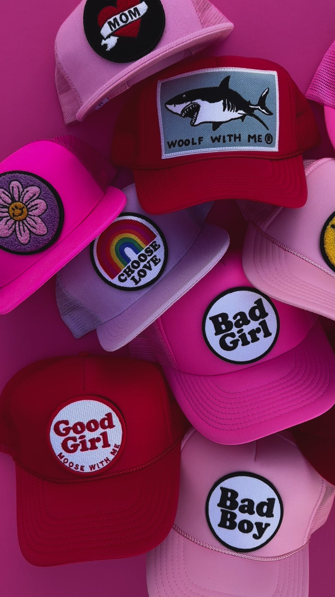 Trucker Hats | Interchangeable Velcro Patches : Woolf With Me ...