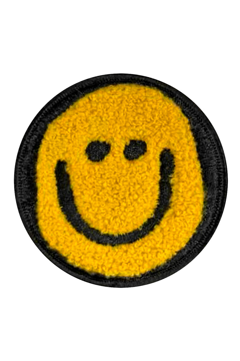 Smiley Face Velcro Patch | 3"| 7.6cm| Embroidery Patch: Woolf With Me®